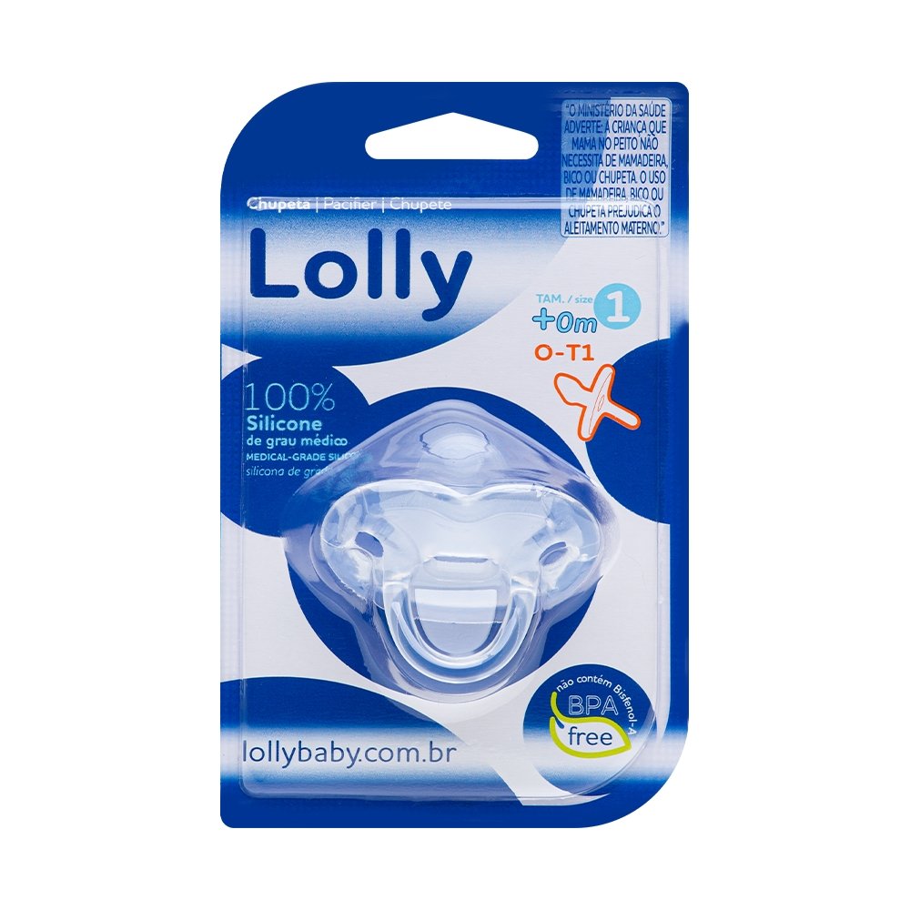 Chupeta Lolly Tamanho 1 0-6 Meses R-T1 Transparente | Martins Atacado