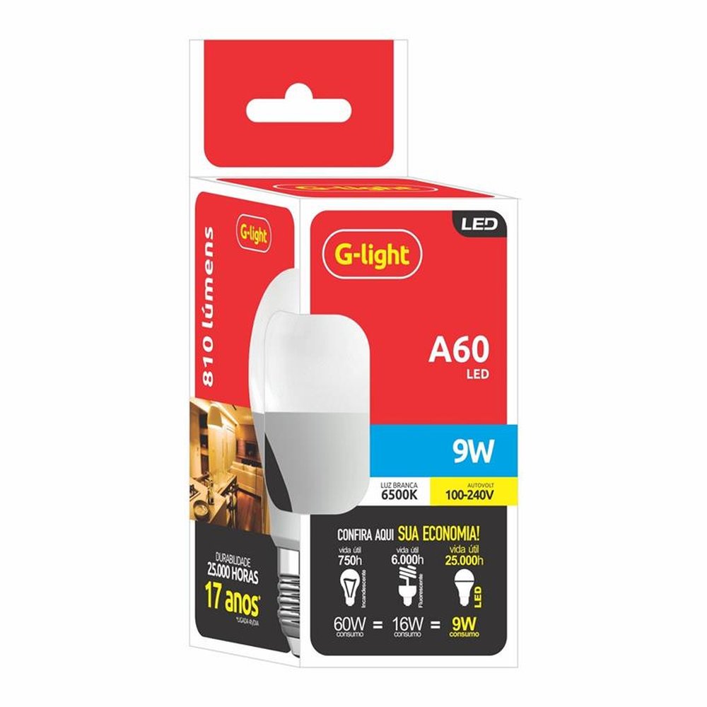 Lâmpada Led Ence G-Light A60 9W 6500K E27 Autovolt | Martins Atacado
