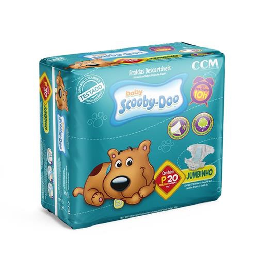 Fralda Scooby Doo Jumbinho P 20 Unidades Com 8 Pacotes | Martins Atacado