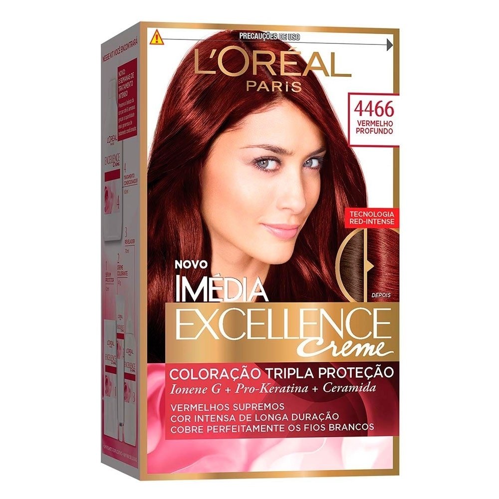 Tintura Imedia Excellence 4.466 Vermelho Profundo | Martins Atacado