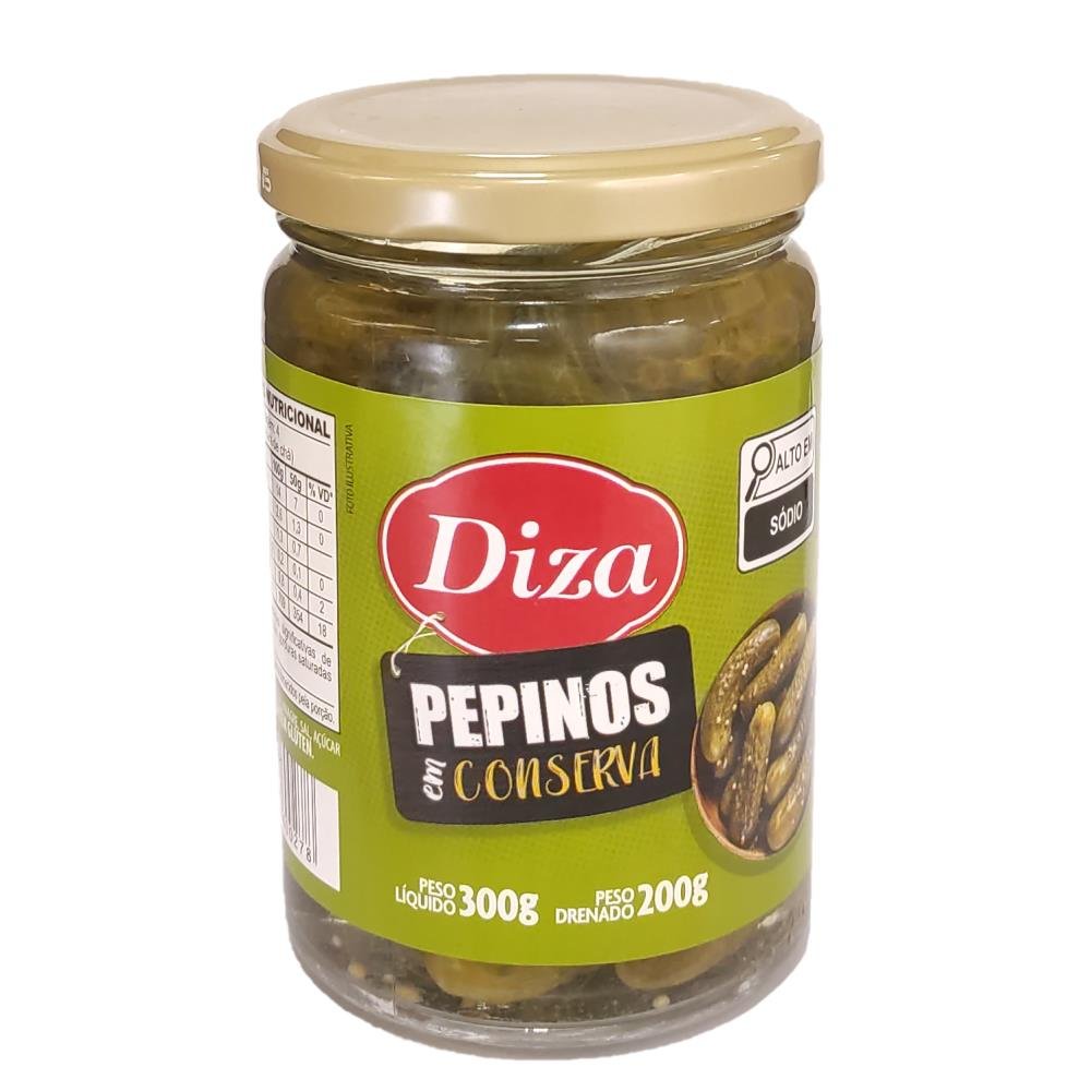 Pepino em Conserva Vidro 200g - Caixa com 12 Unidades | Martins Atacado