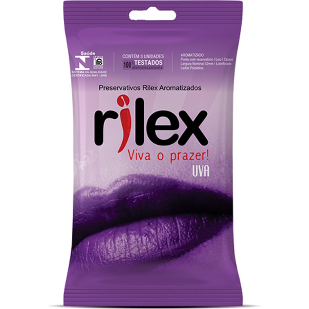 Preservativo Rilex Uva Com 3 Unidades - RILEX | Martins Atacado