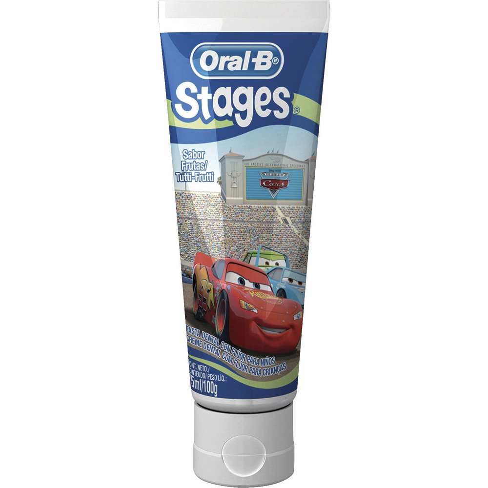 Creme Dental Stages Carros 100 Gramas | Martins Atacado