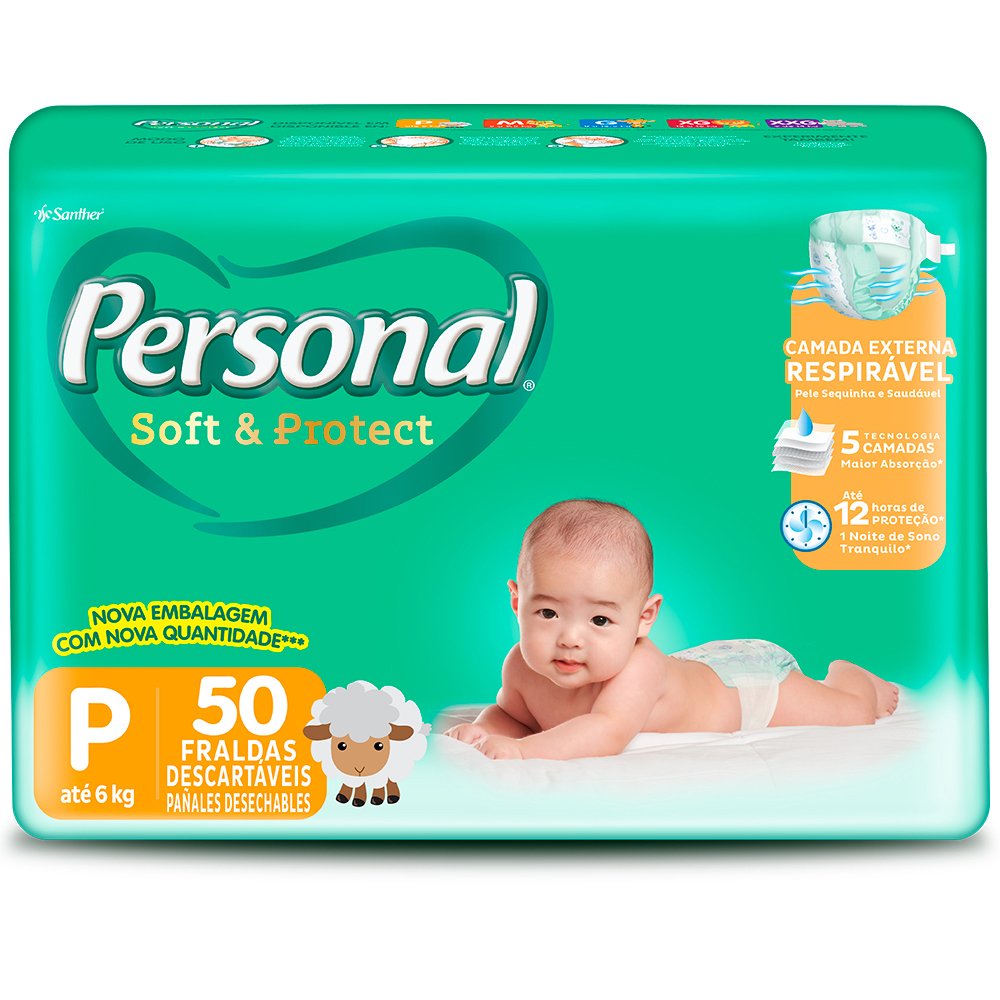 Fralda Personal Soft&prot Mega P Com 50 | Martins Atacado