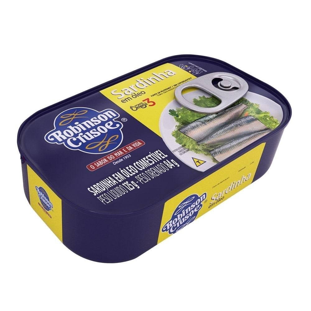 Sardinha Robinson Crusoe em Óleo Comestível 125g | Martins Atacado
