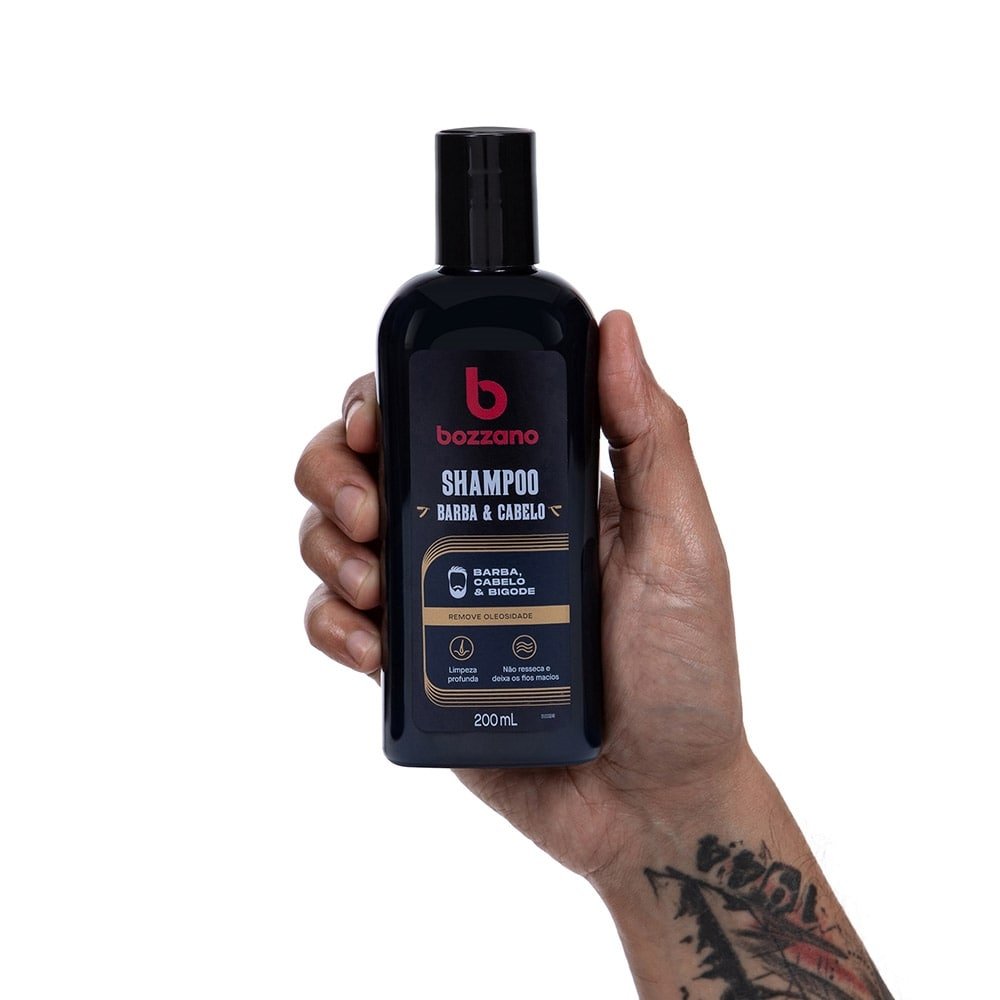 Shampoo Bozzano para Barba Cabelo e Bigode 200ml | Martins Atacado