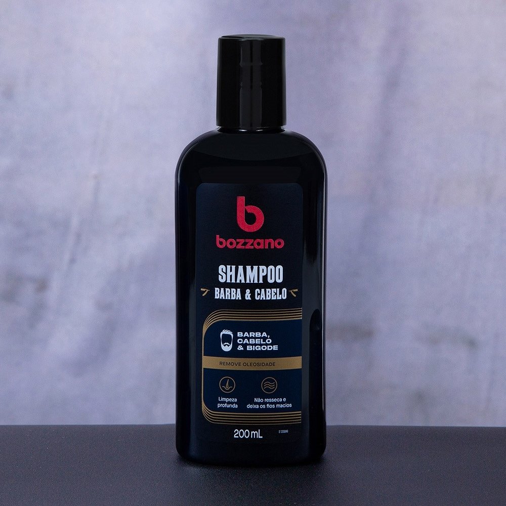 Shampoo Bozzano para Barba Cabelo e Bigode 200ml | Martins Atacado