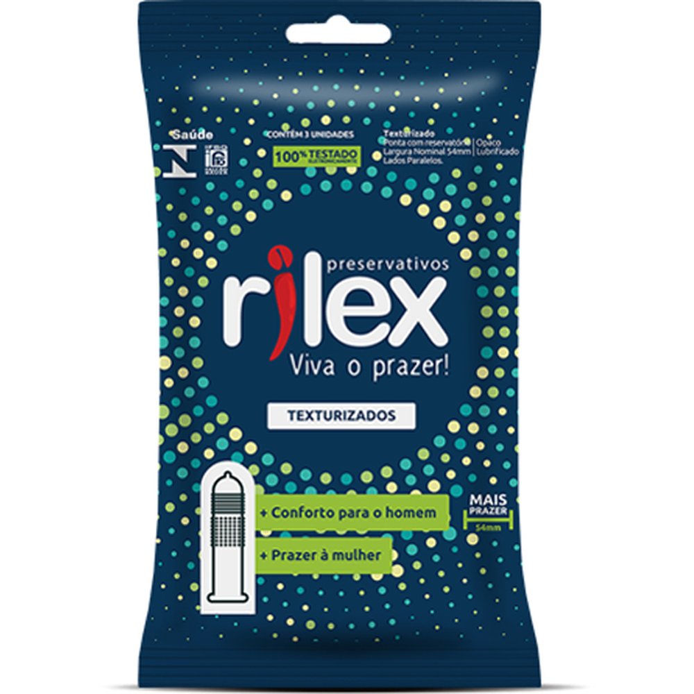Preservativo Rilex Texturizado Com 3 Unidades - RILEX | Martins Atacado