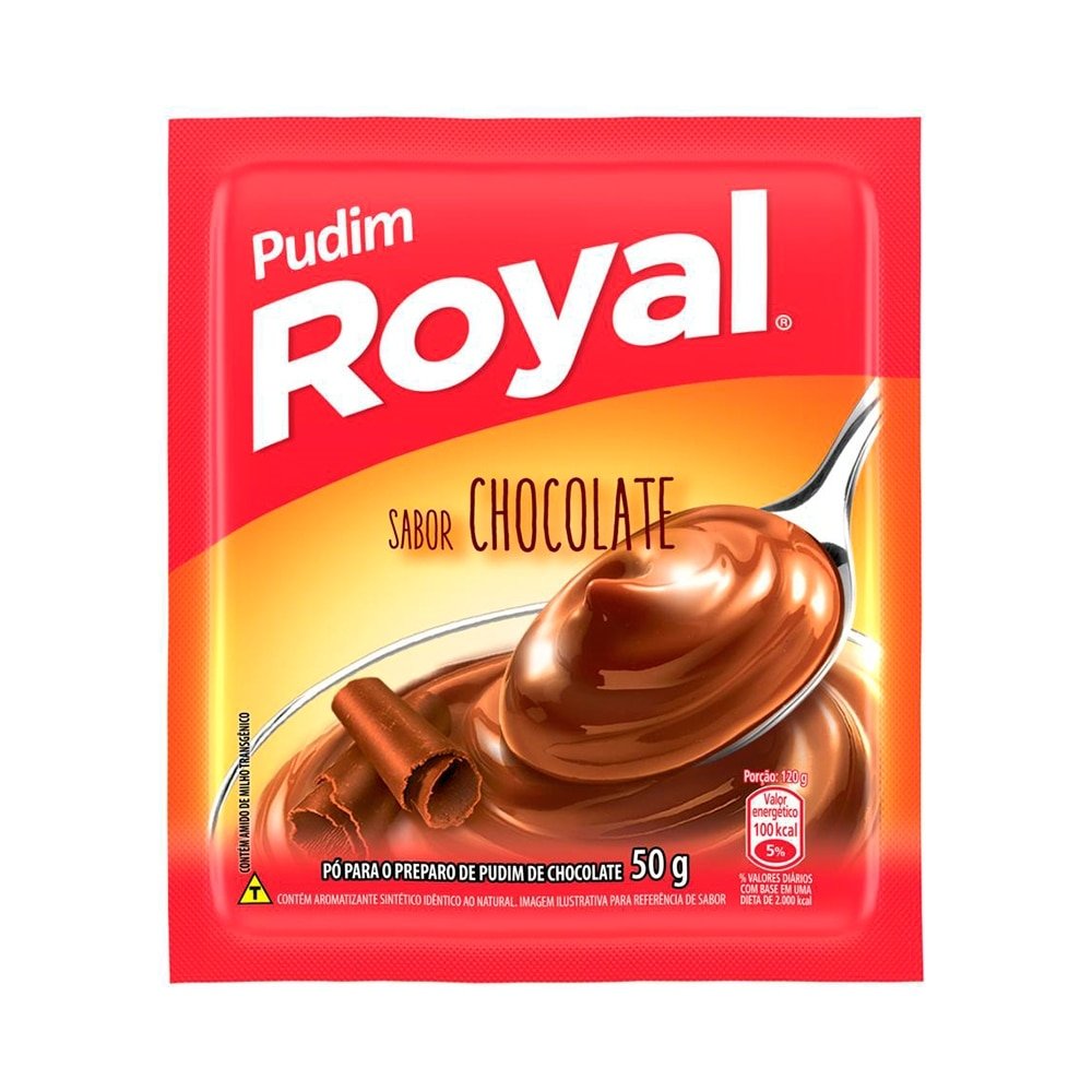 Pudim Royal Chocolate 50g - Embalagem com 12 Unidades | Martins Atacado