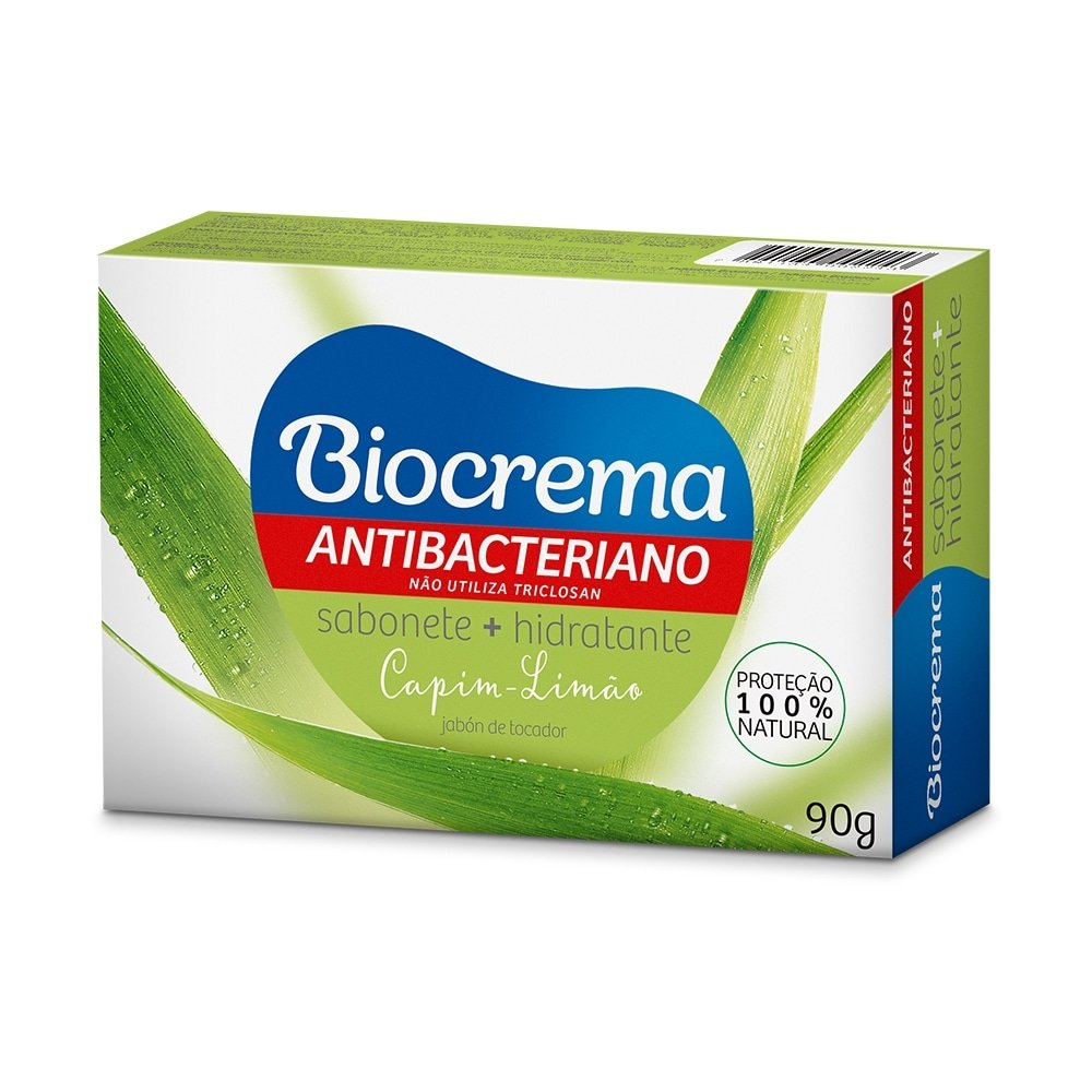 Sabonete Biocrema Capim Limão 90g Embalagem com 48 Unidades | Martins ...