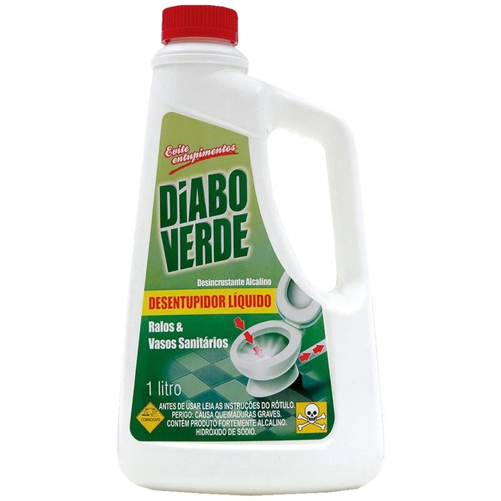 Diabo Verde Desentupidor Liquido 1000ml - Embalagem c/ 6 Unidades ...