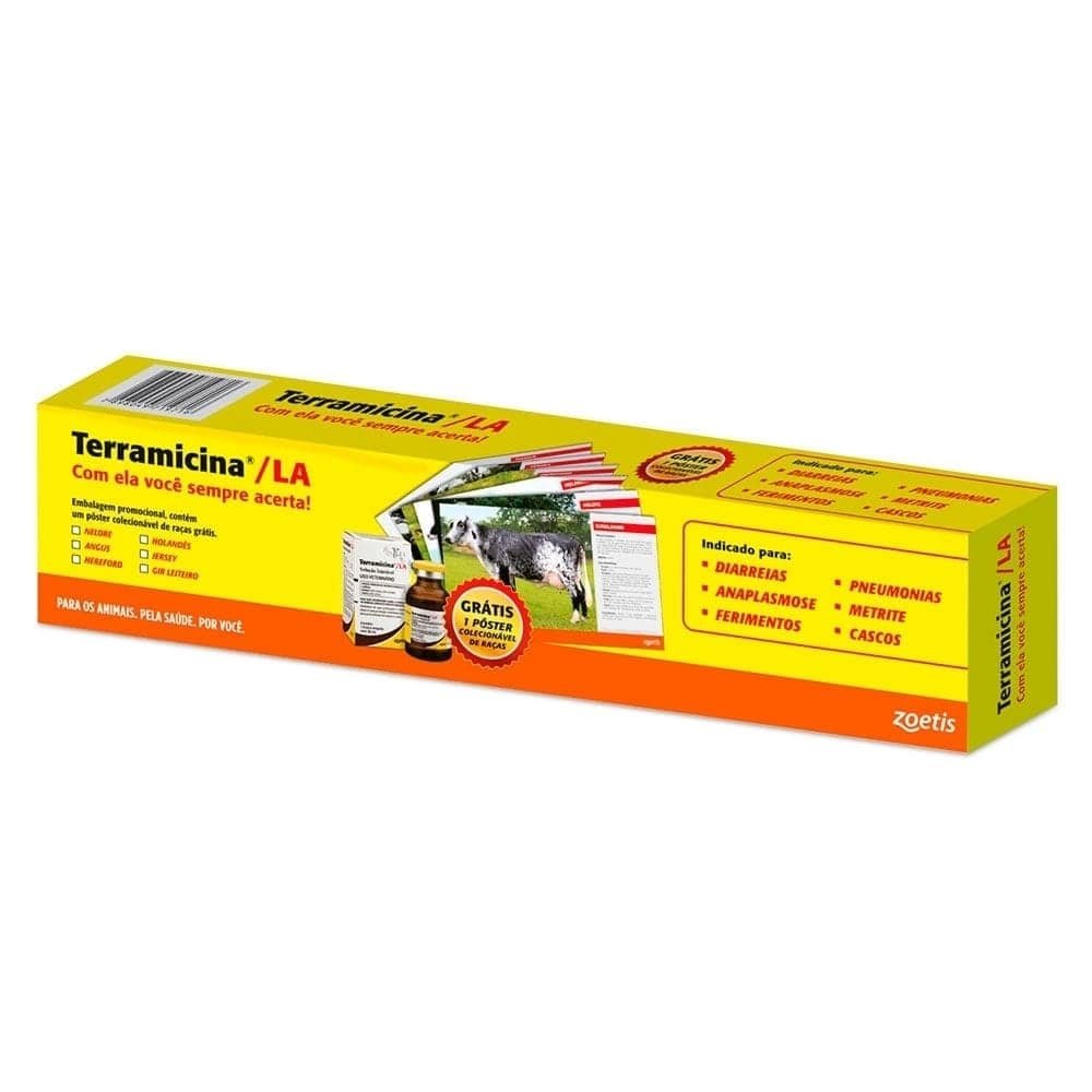 Terramicina LA Solução 20ml Injetável Zoetis - Embalagem com 5 Unidades ...