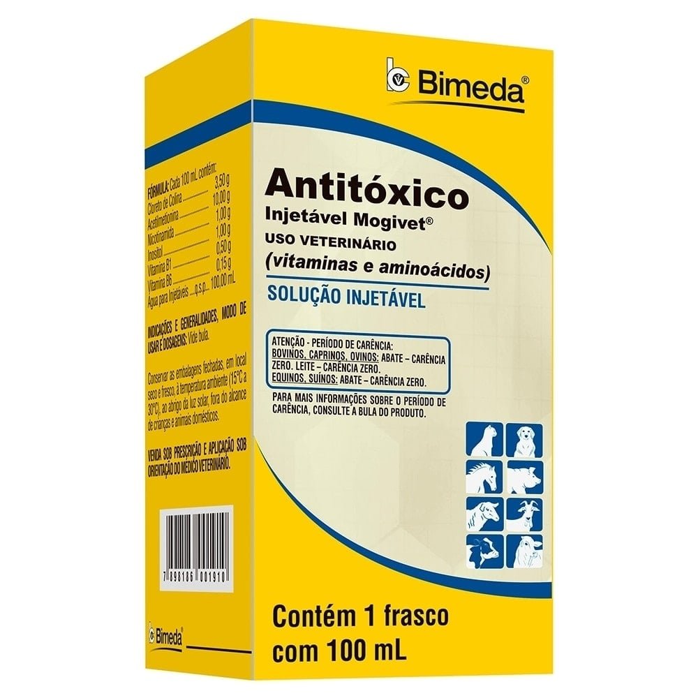 Antitoxico Injetável Bimeda 100ml | Martins Atacado