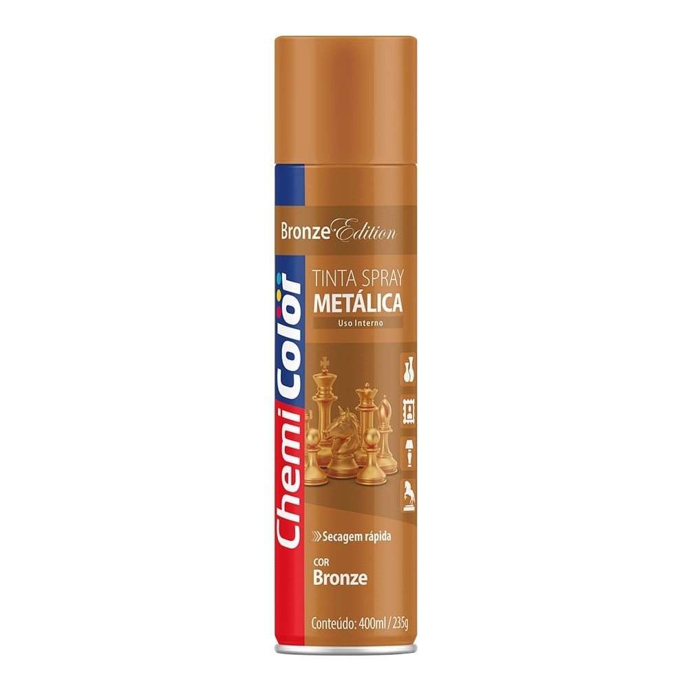 Tinta Spray Chemicolor Metálica Bronze 400ml | Martins Atacado