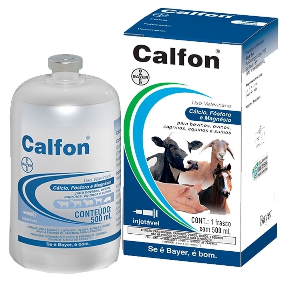 Calfon Suplemento Cálcio Bayer Injetável 500ml | Martins Atacado