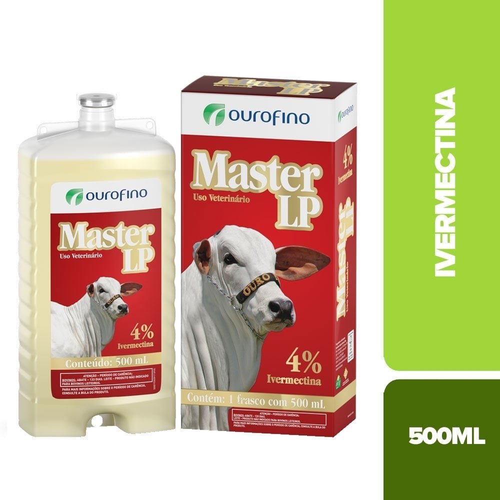 Master LP Ivermectina Ouro Fino 4% Liberação Programada Injetável 500ml ...
