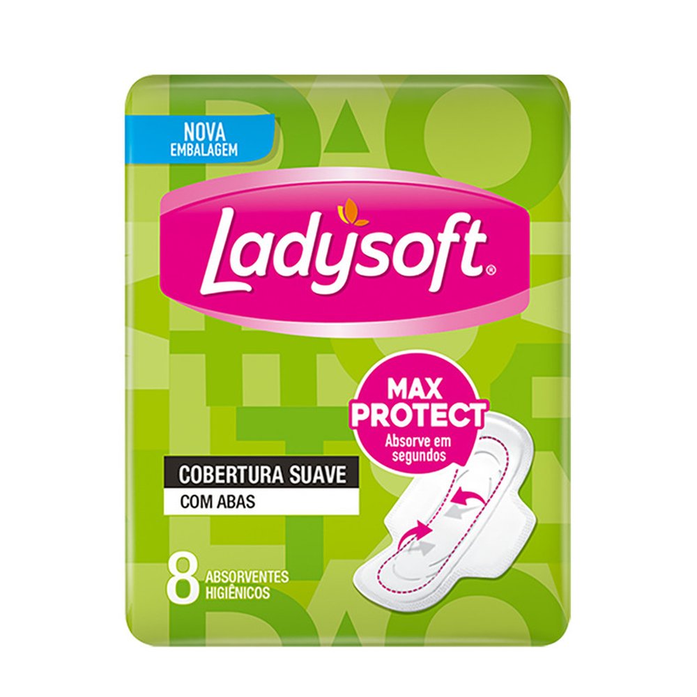 Absorvente Ladysoft Normal Suave Com Abas 1X8 | Martins Atacado