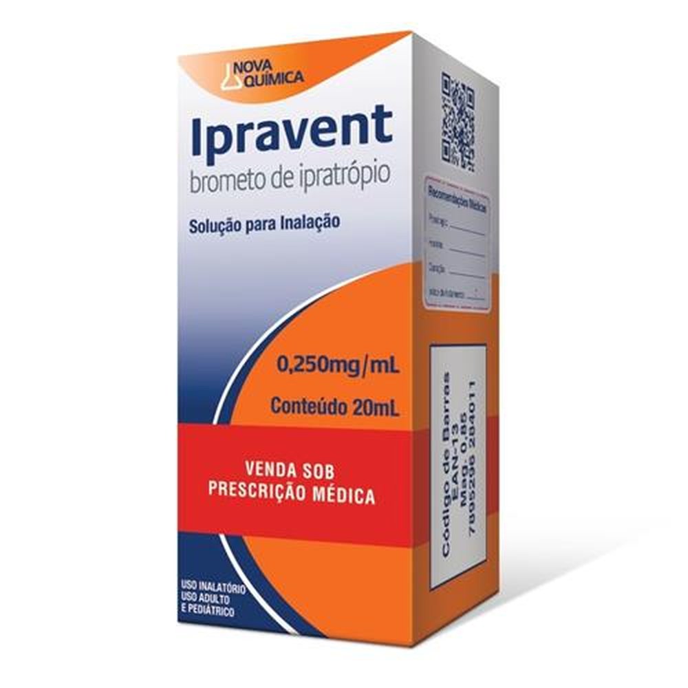 Ipravent 5mg, caixa com 1 frasco gotejador com 20mL de solução para ...
