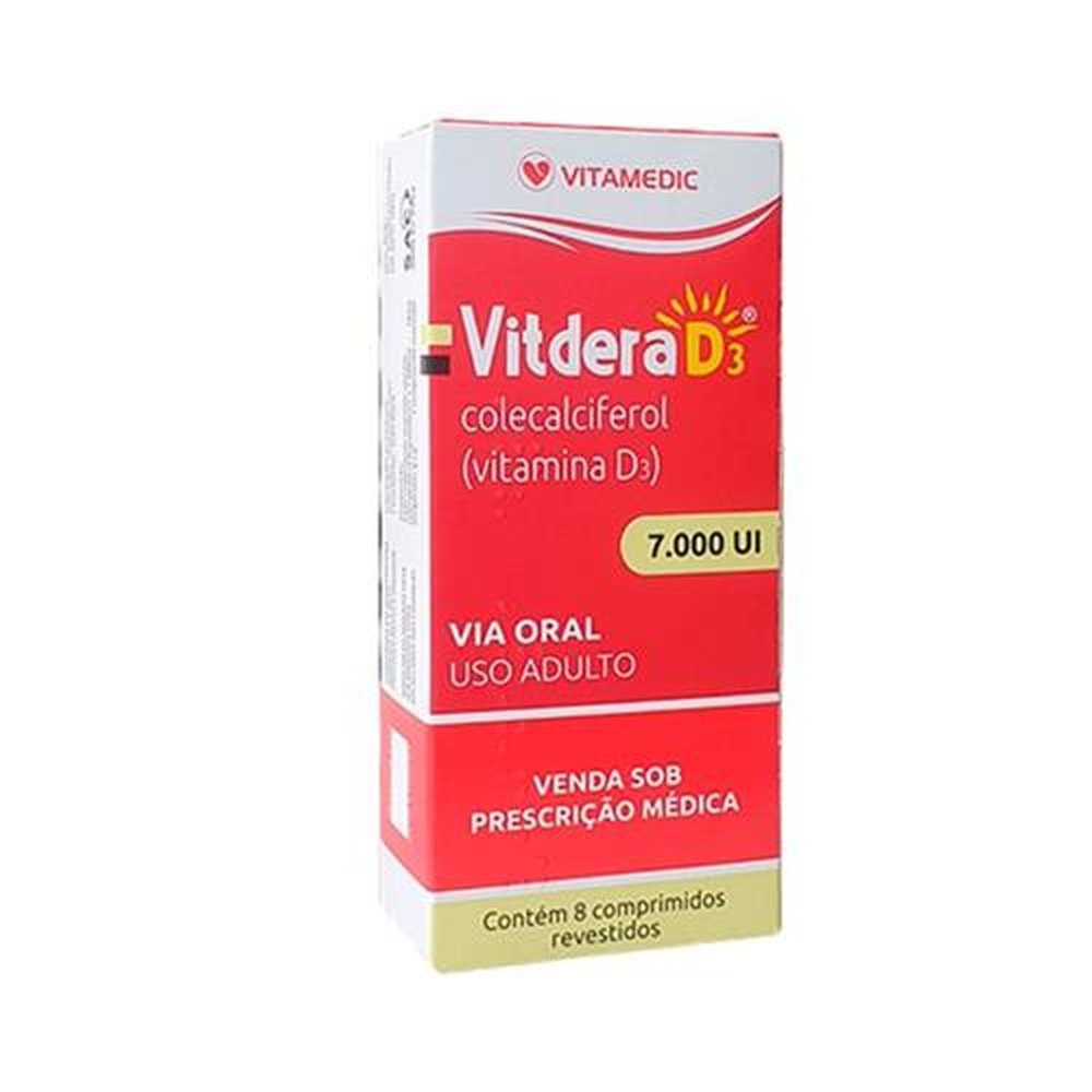 Vitdera D3 7.000UI, caixa com 4 comprimidos revestidos | Martins Atacado
