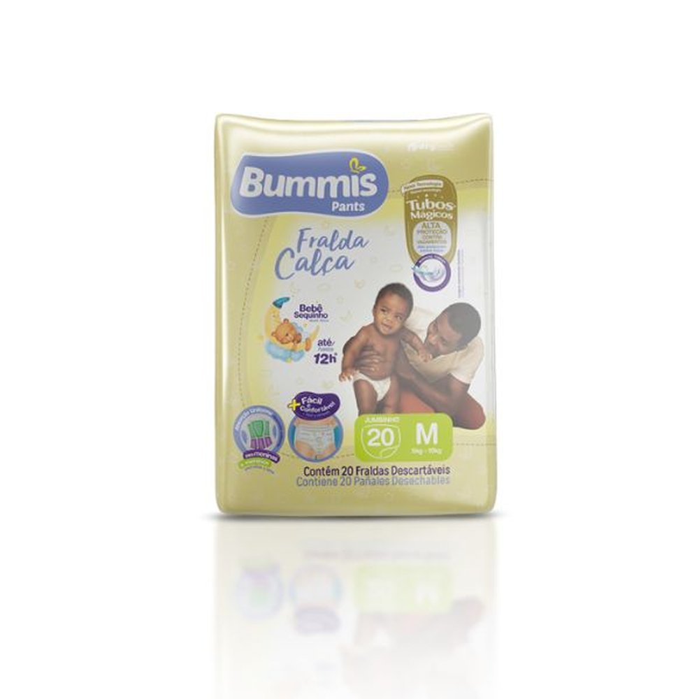 Fralda Bummis Pants Calça Jumbinho M 8 Pacotes Com 20 Unidades ...