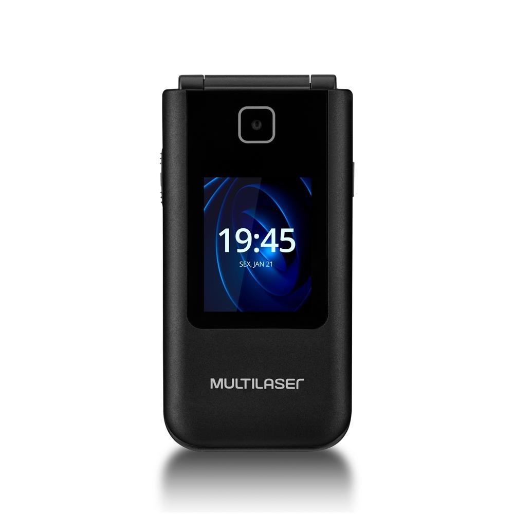 Celular Multilaser Flip Vita Duo Dual Chip Botão SOS Rádio FM MP3 Bluetooth Câmera P9145 - Preto ...