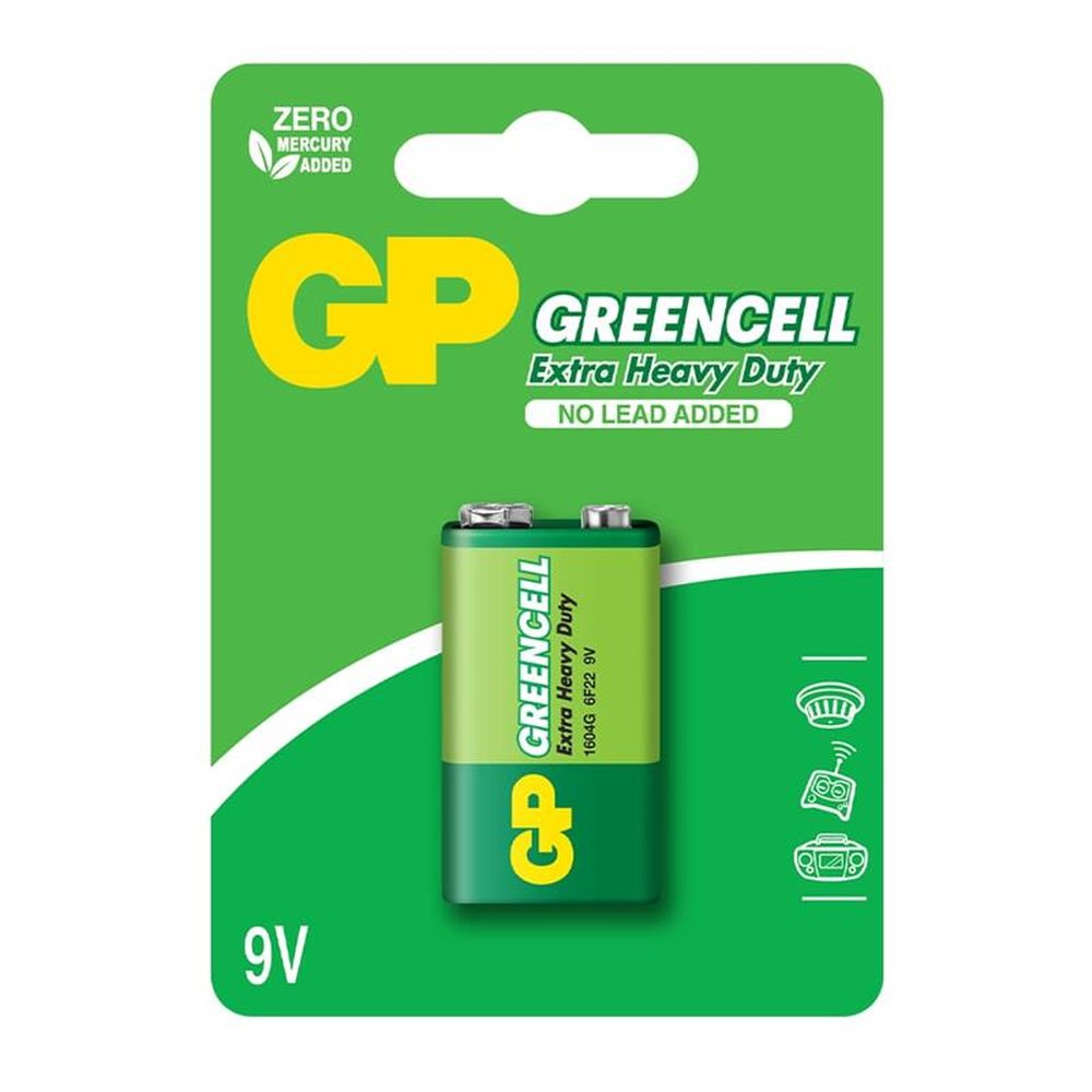 Bateria Comum GP 9V Greencell Blister Com 1 Unidade 1604G-C1 | Martins ...