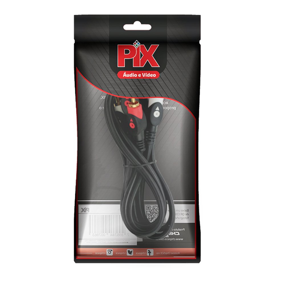 Cabo RCA Fish - 2 + 2 RCA 1.5m - Injetado Gold | Martins Atacado