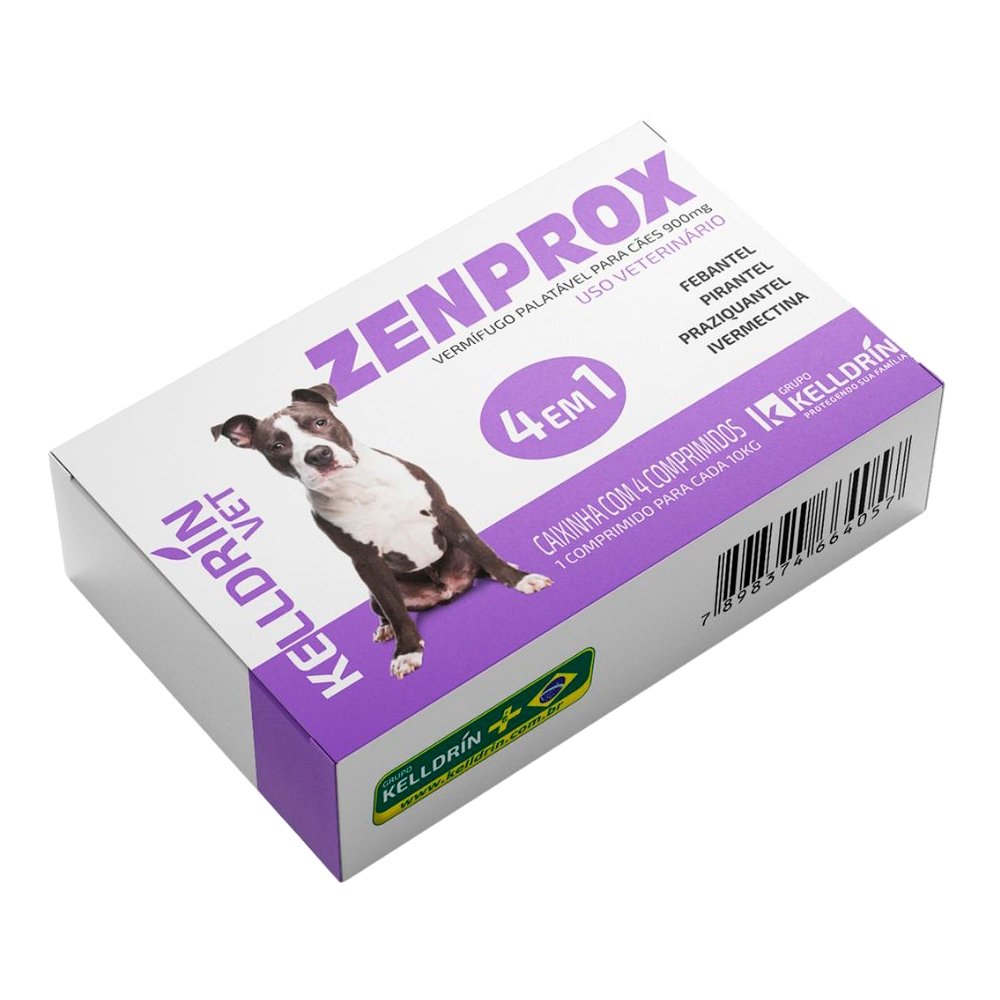 Zenprox (cães med. porte) 2x12 de 4 Comp de 900 mg | Martins Atacado