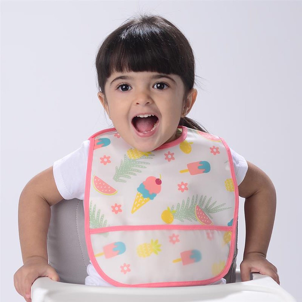 Kit Babador Infantil Impermeável Feminino Pimpolho Com 12 Unidades ...