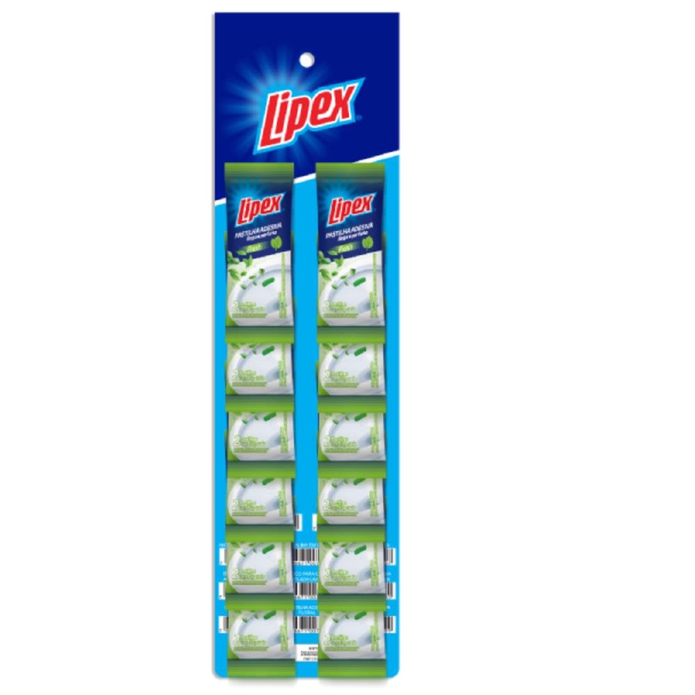 Pastilha Adesiva LIPEX Fresh - Cartela com 12 sachês c/ 2 pastilhas ...