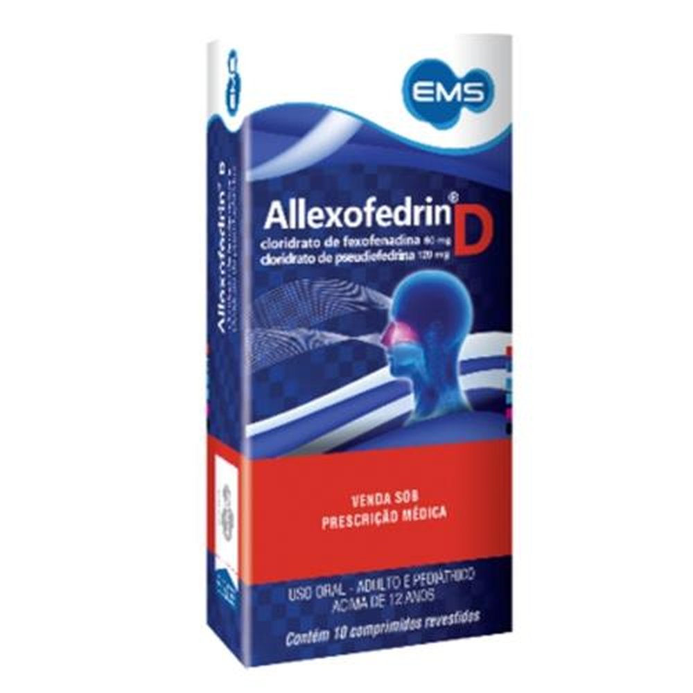Allexofedrin D 180Mg Com 10 Comprimidos | Martins Atacado