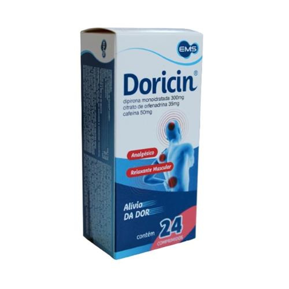 Doricin 35mg + 300mg + 50mg, blister com 24 comprimidos | Martins Atacado