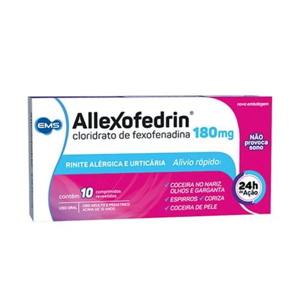Allexofedrin 180Mg Com 10 Comprimidos | Martins Atacado