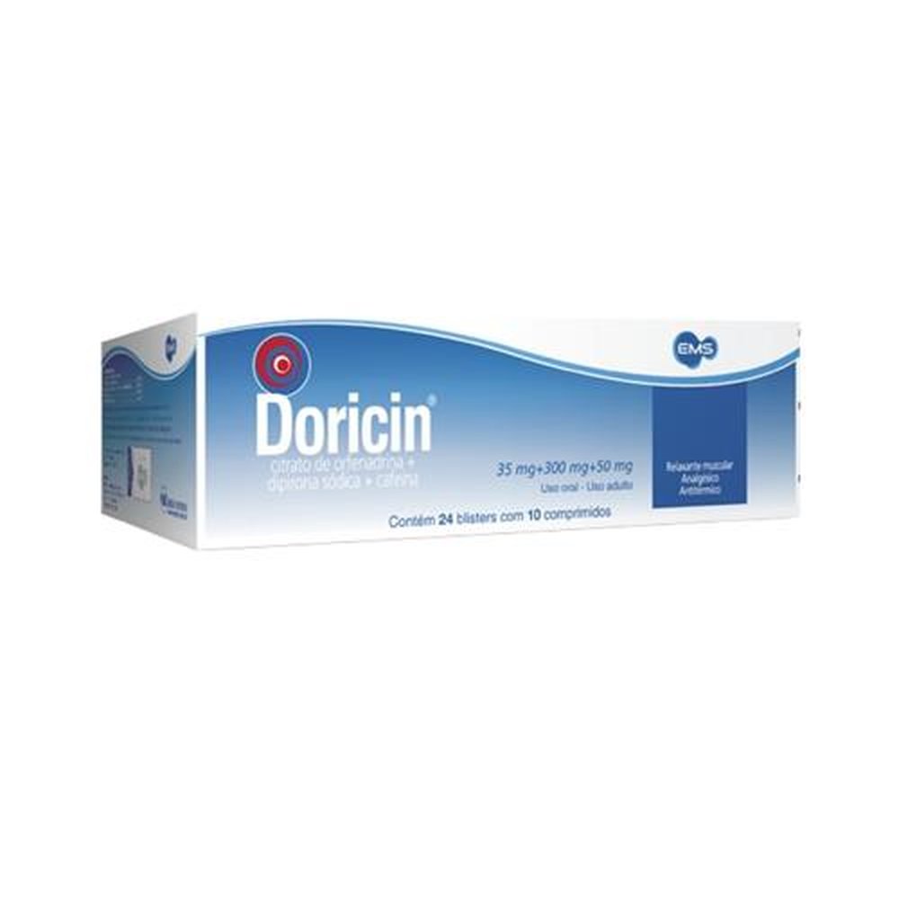 Doricin 35mg + 300mg + 50mg, blister com 10 comprimidos | Martins Atacado