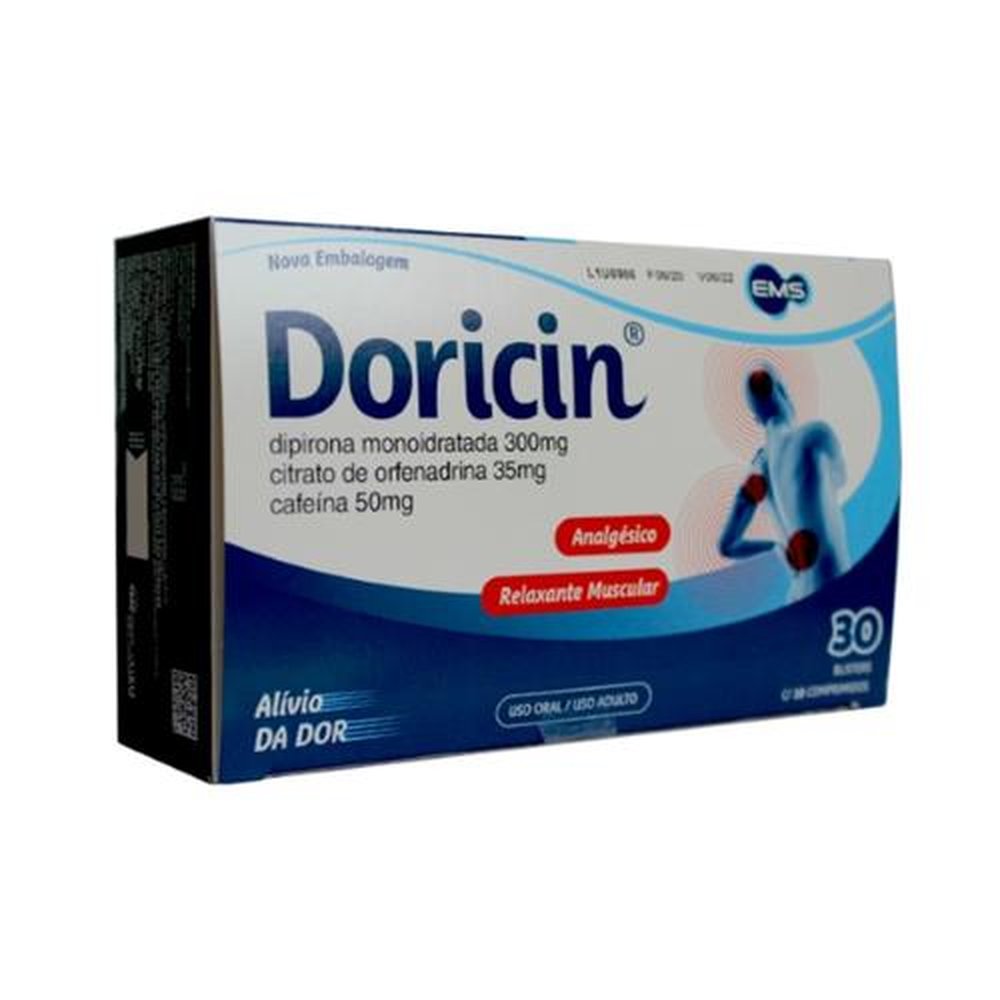 Doricin - 35mg + 300mg + 50mg | 30 comprimidos | Martins Atacado