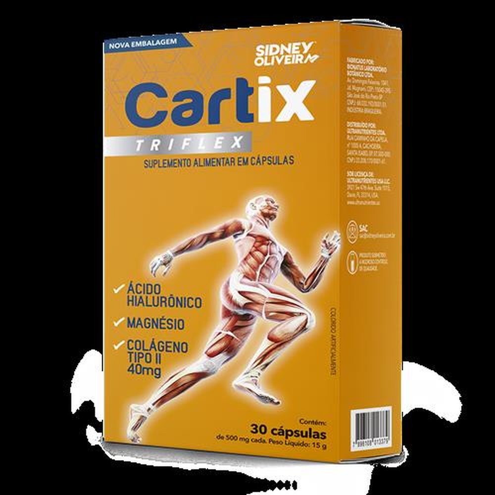 Colágeno Tipo Ii + Ácido Hialurônico+ Magnésio Cartix Triflex 30 ...
