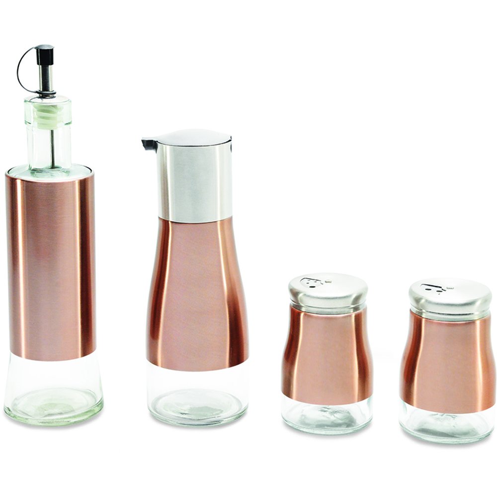 Galheteiro Inox Rose Gold 4 Pecas - Hauskraft | Martins Atacado