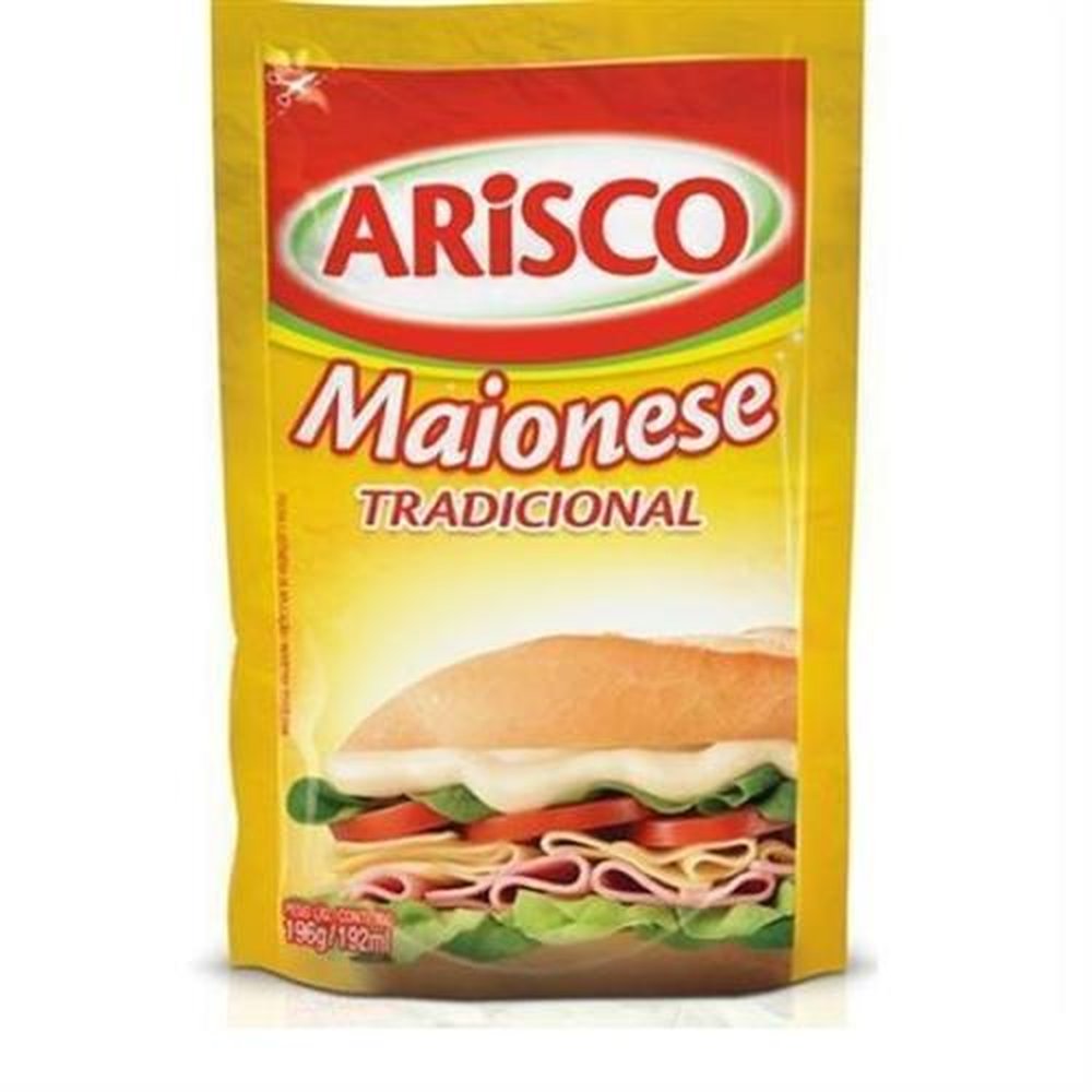 Maionese Arisco Sachê 196g - Caixa 24 unidades | Martins Atacado