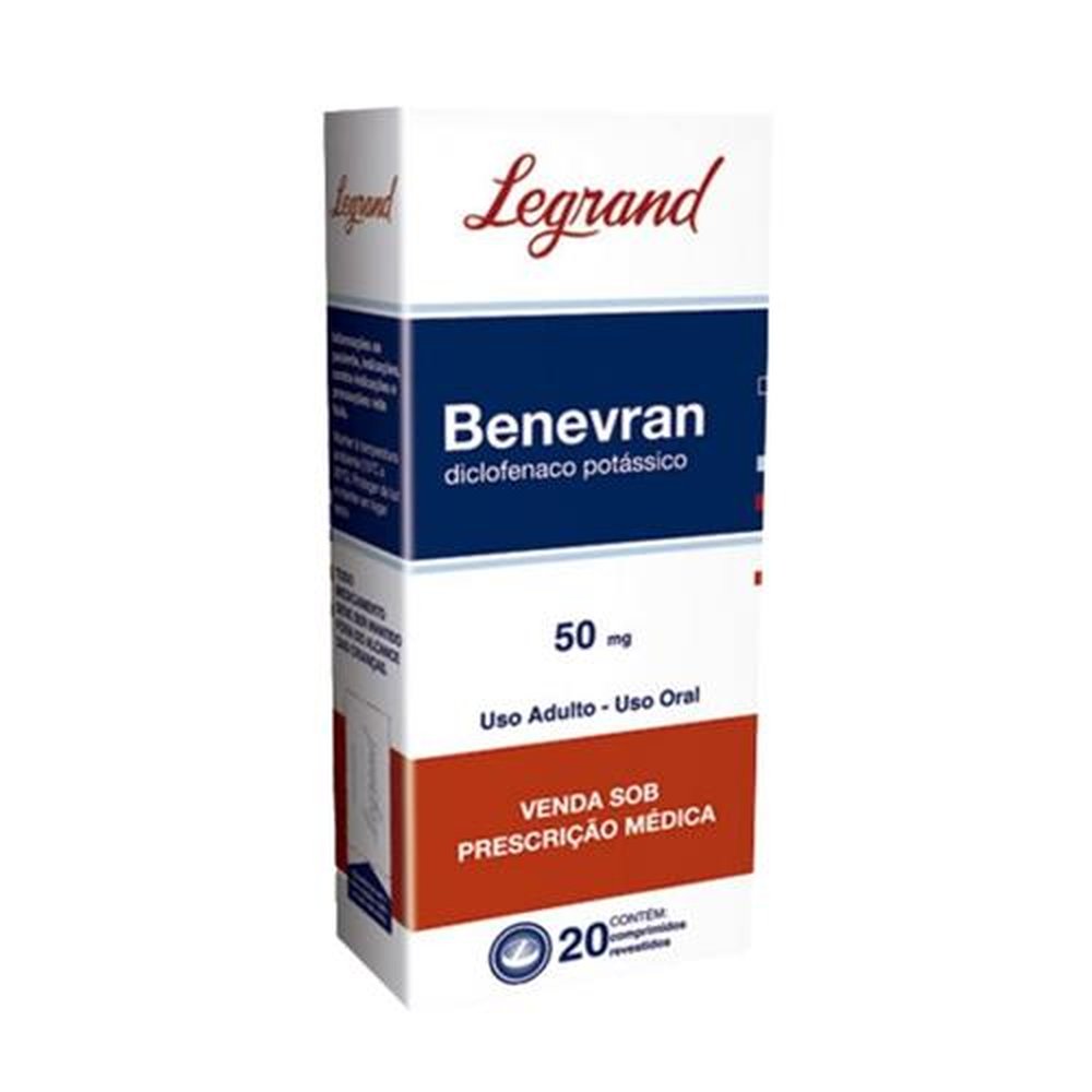 Benevran Comprimido 50mg com 20 Comprimidos Revestidos | Martins Atacado