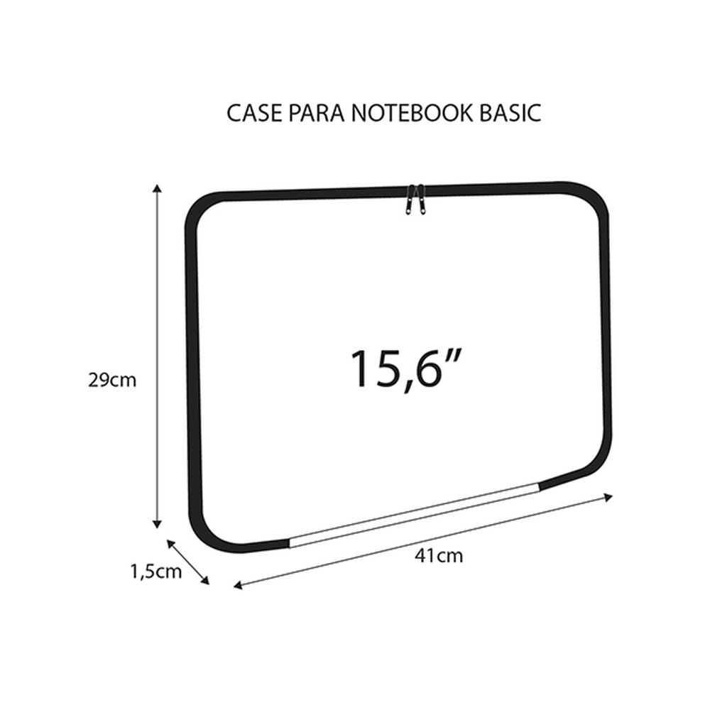 Case Notebook Basic 14" Poa Love Chocolate Reliza | Martins Atacado