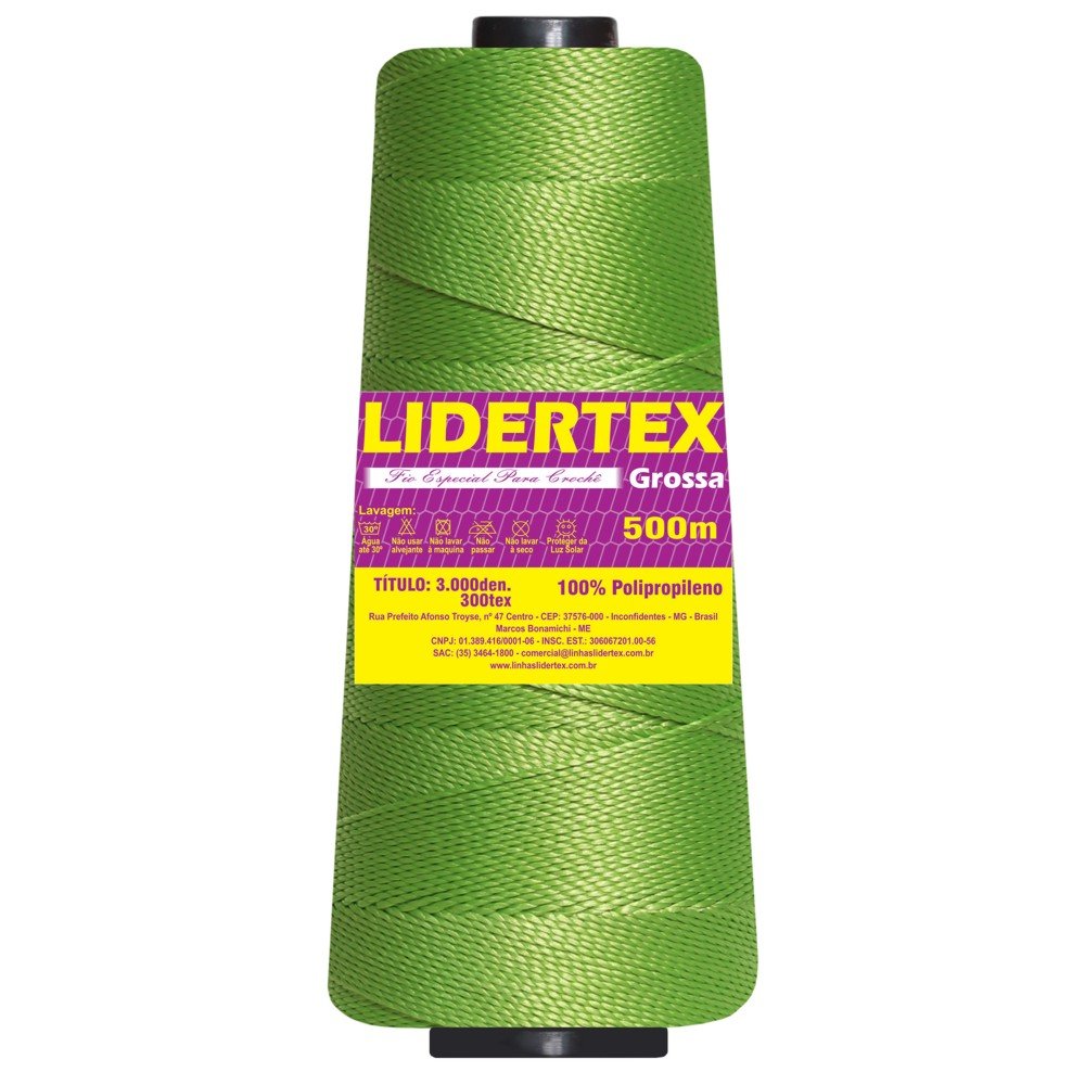 Linha Lidertex Grossa Cor Pistache 500 Metros ¿ Embalagem Contém 05 ...