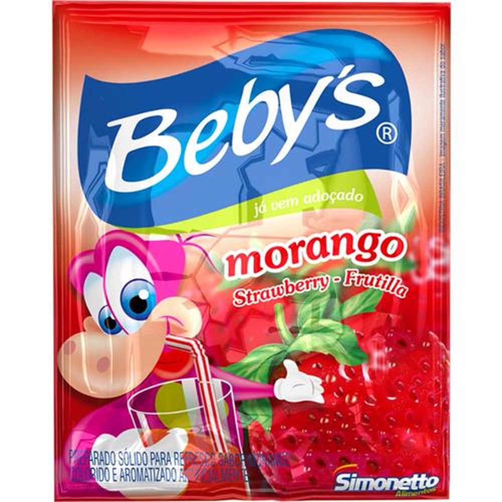 Refresco em Pó Bebys Morango 15x25g (caixa com 8 displays) | Martins ...