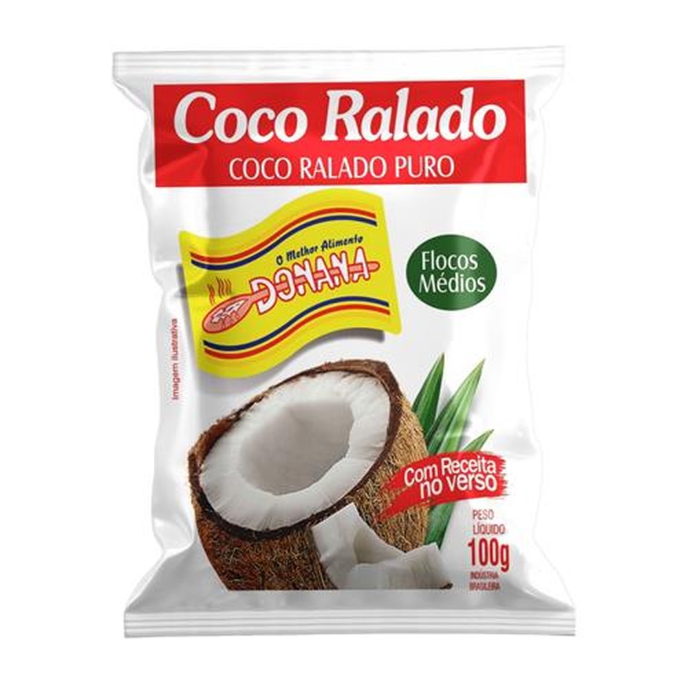 Coco Ralado Medio 100g Donana - Embalagem Contém 25 Unidades | Martins ...