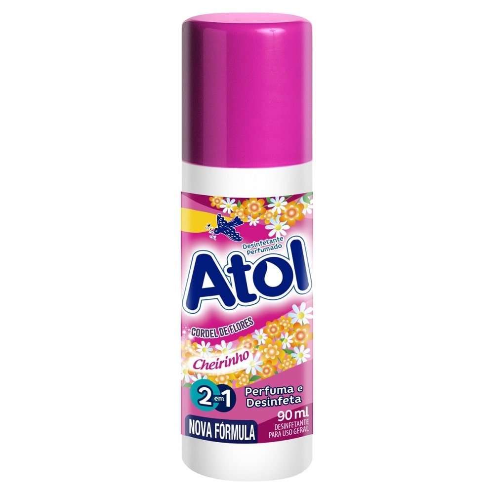 Desinfetante Atol Perfumado Cordel de Flores 90ml Embalagem com 24 ...