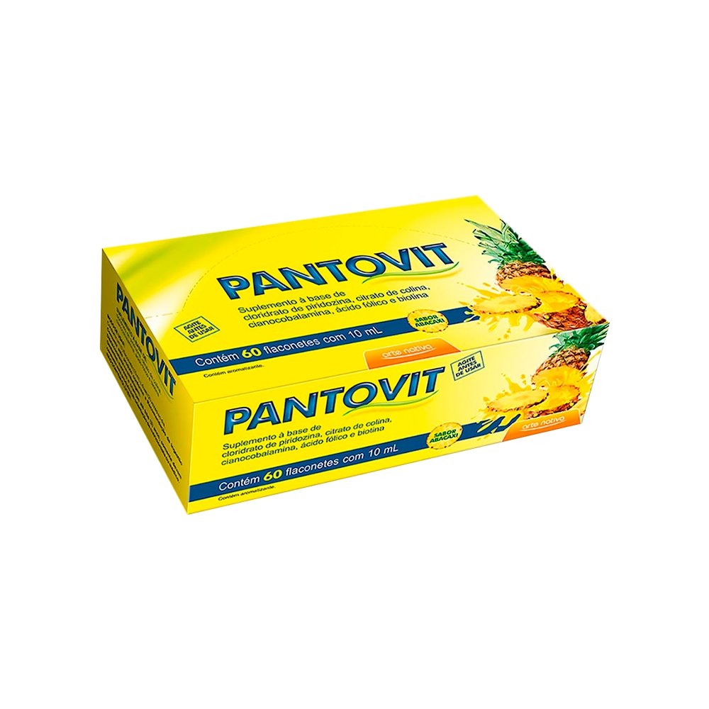 Pantovit Arte Nativa Sabor Abacaxi 10ml 60 Flaconetes | Martins Atacado