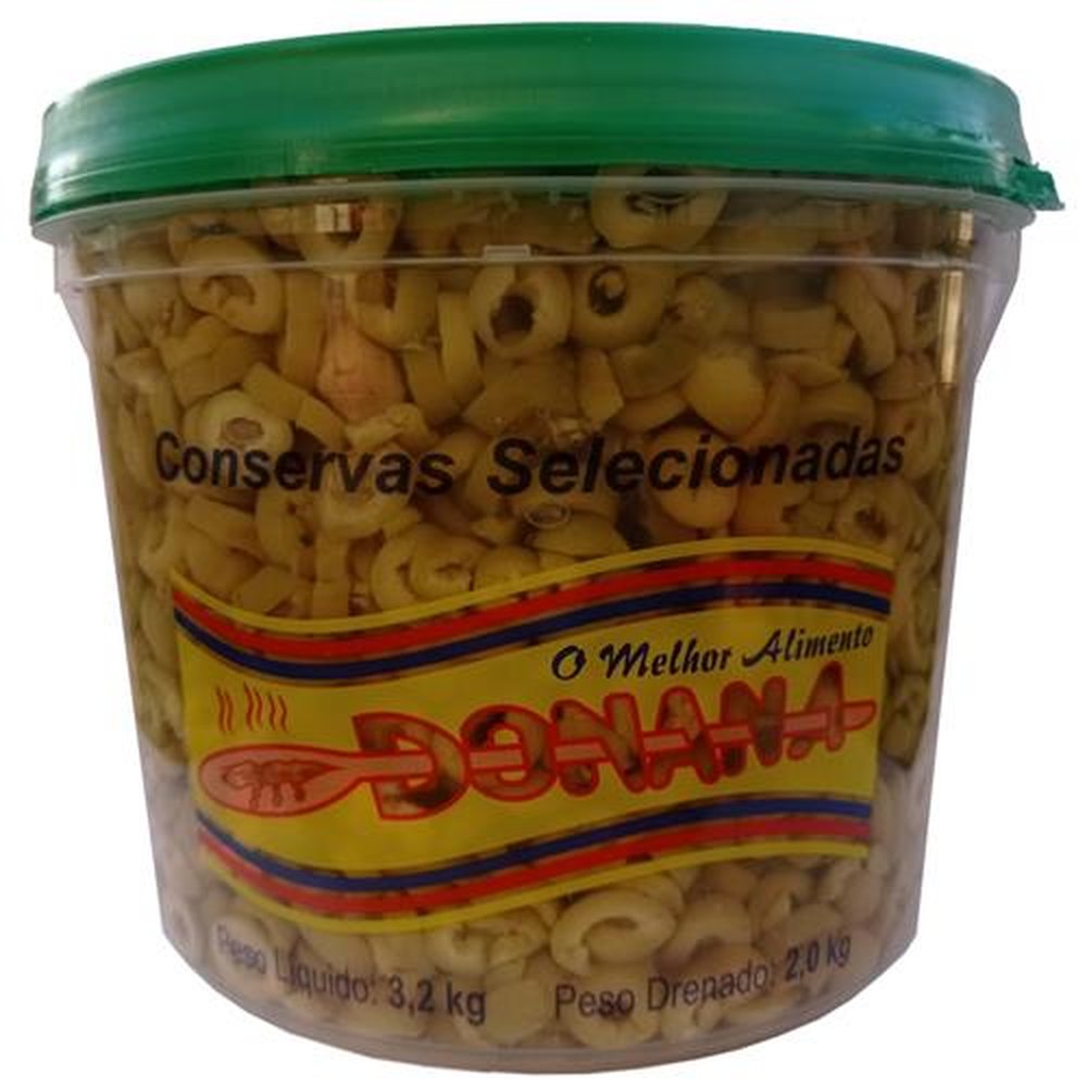 Azeitona Verde Fatiada Pote 2kg Donana - Embalagem Contém 1 Unidades ...