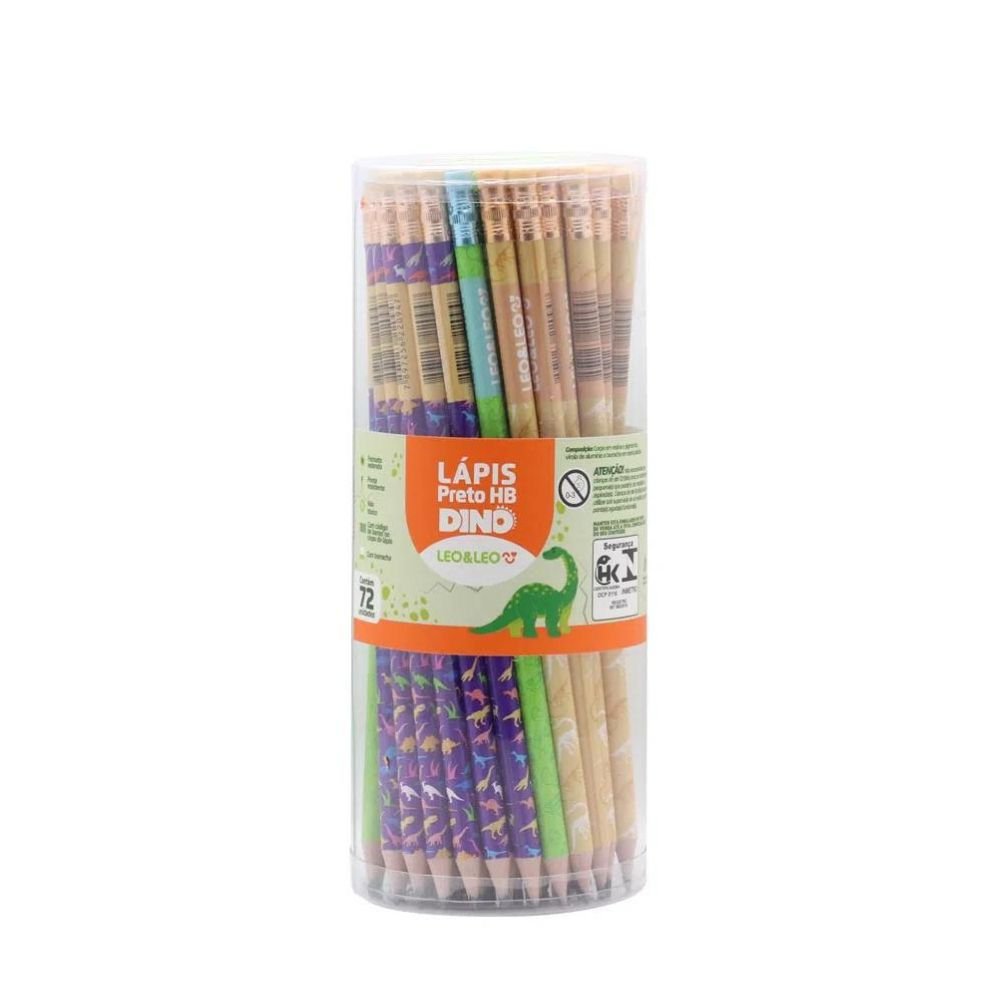 Lapis Grafite Hb Resina Com Borracha Dino Cores Leo&leo Leonora ...
