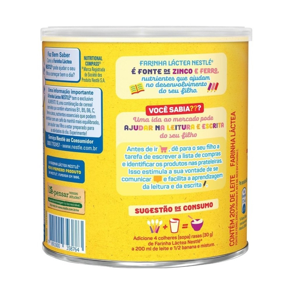 Farinha Láctea Nestlé 360g | Martins Atacado