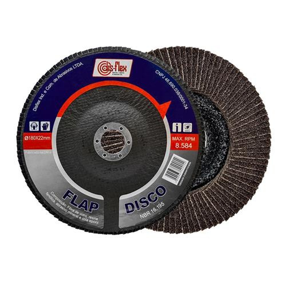 Flap Disco Cone 180x22mm 7" Alo-050 Performance | Martins Atacado