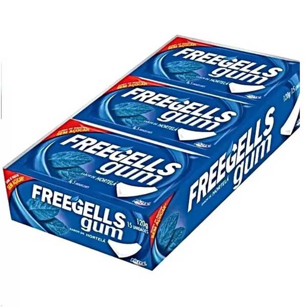 Chicle Freegells Sem Acucar 1x15 Hortela | Martins Atacado
